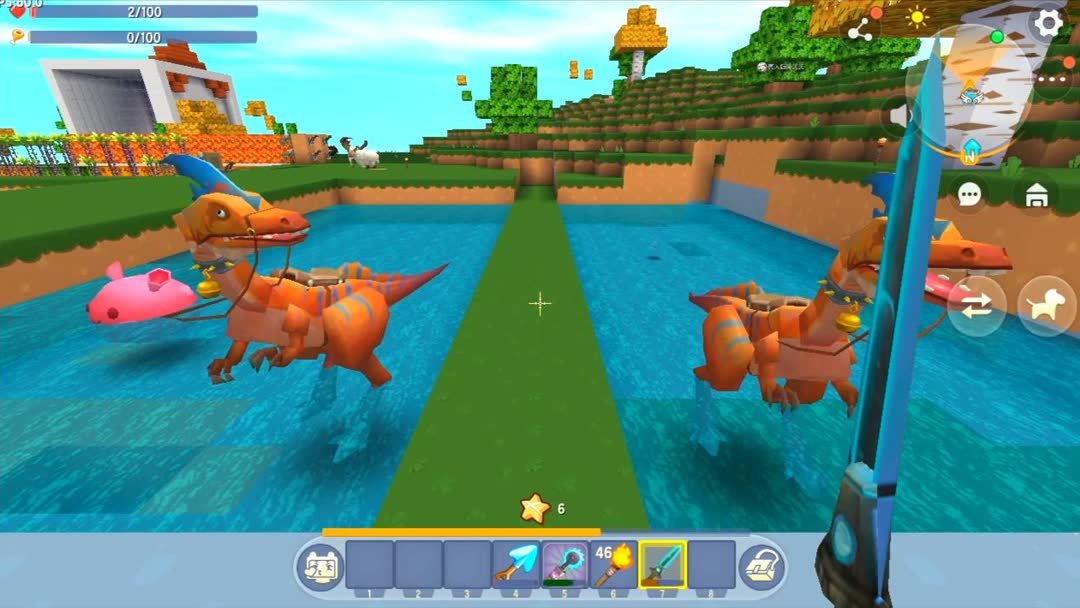 迷你世界带妹生存32:半仙兔美美繁殖龙宝,满地图寻找红色龙舌兰