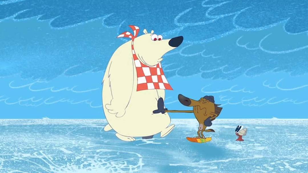 北极熊vs鬣狗 搞笑鲨鱼哥动画冬天版