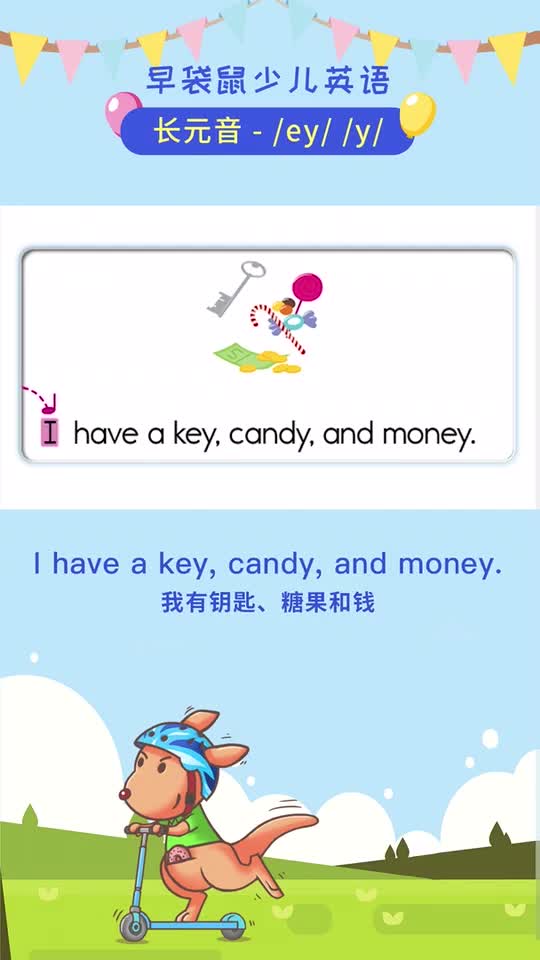 自然拼读英语 长元音ey、y组合的发音规则及相关单词英语 幼儿园