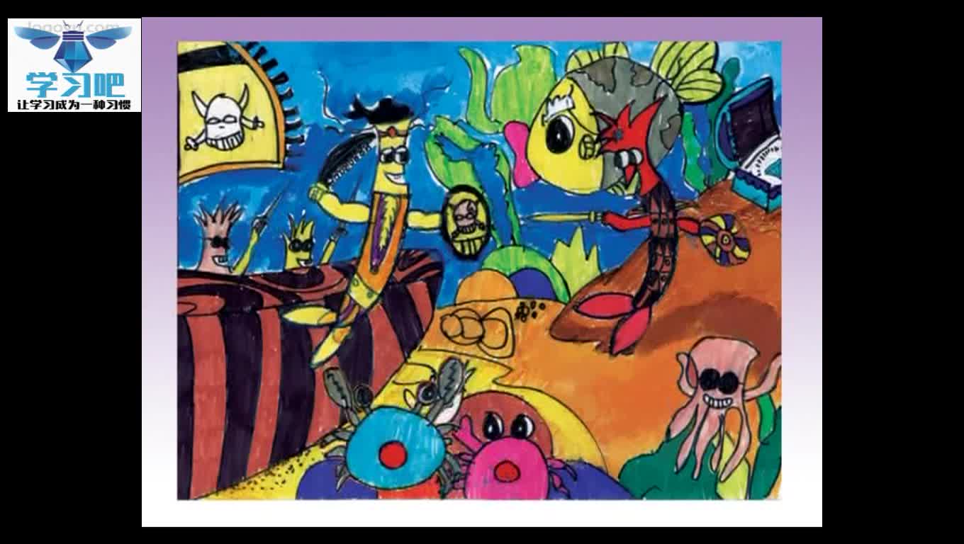 儿童绘画教程视频_教儿童学画画视频,儿童画教学第24快乐的大虾