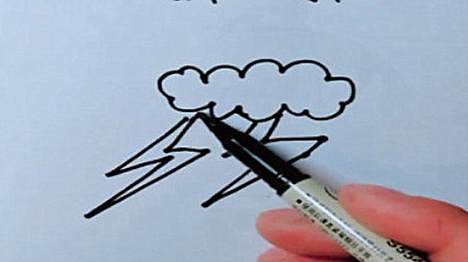 简笔画:简单一幅画,告诉我们快下雨了