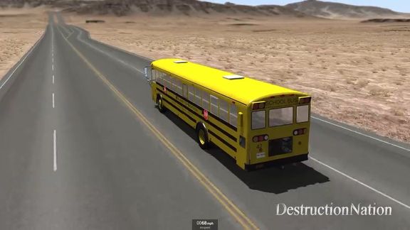 BeamNG:模拟测试,车辆侧面强撞击,含车内视角!