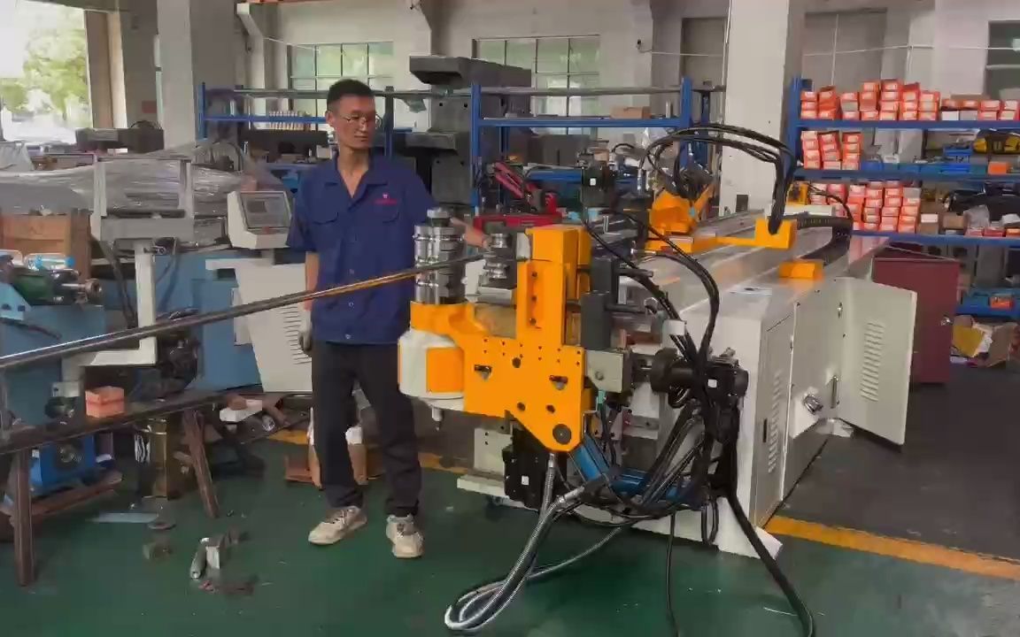 全自动弯管机,不锈钢管数控弯管机,伺服弯管视频,带推弯视频