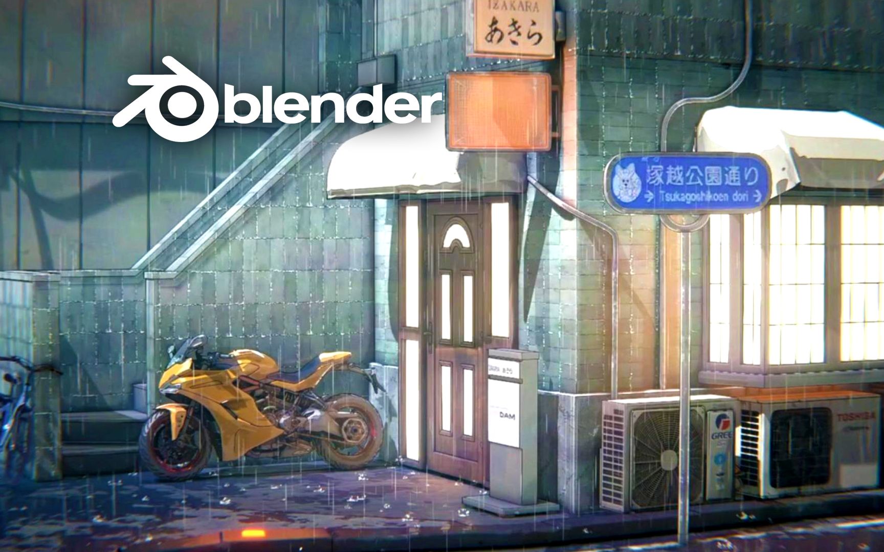 blender 动漫风格场景
