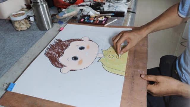 少儿卡通人物画示范之二