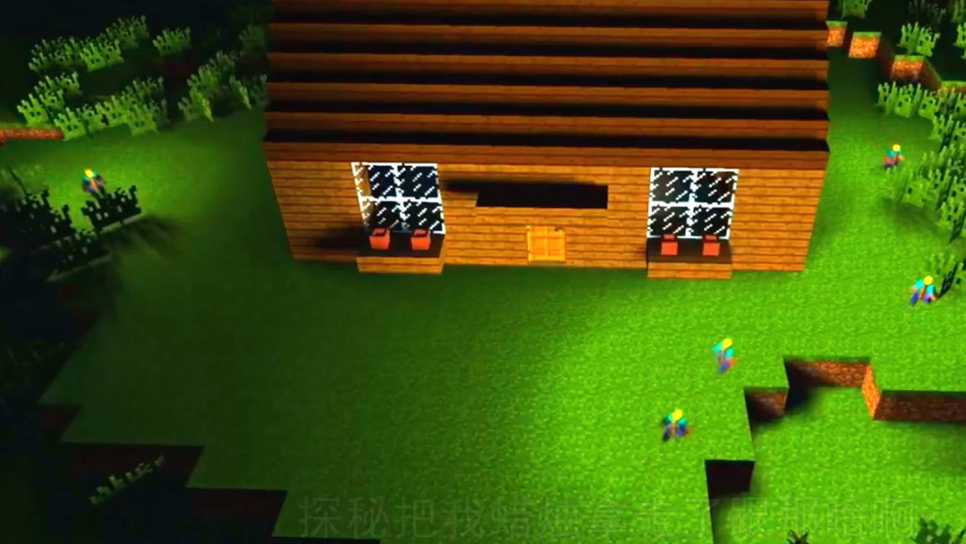 我的世界:蜡烛抵挡僵尸进攻,准备睡觉吧