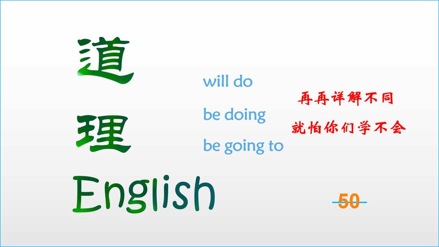 将来时之will,be going to ,be doing之间的区别,再详解