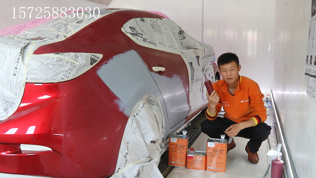 汽车钣金喷漆,三工序红喷涂视频教程