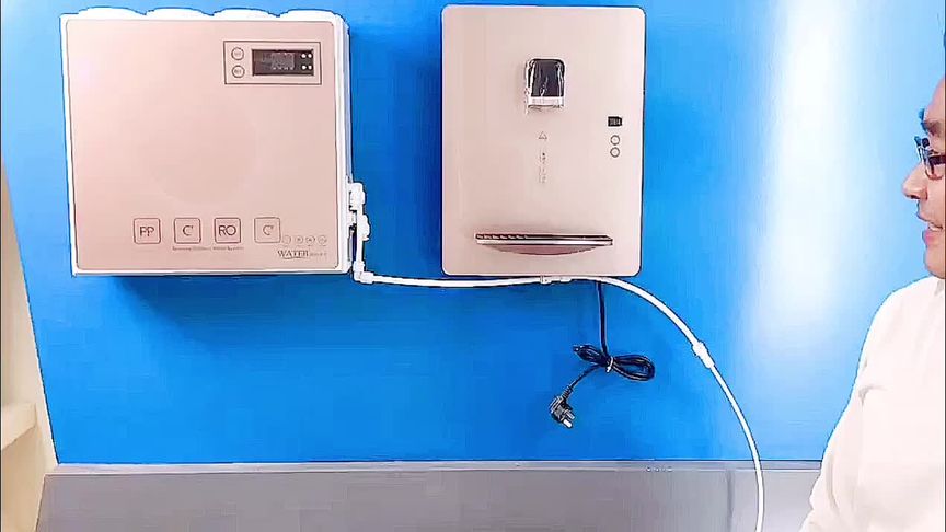 整体集成水路净水器与壁挂管线机的连接方法#净水器 #净水机