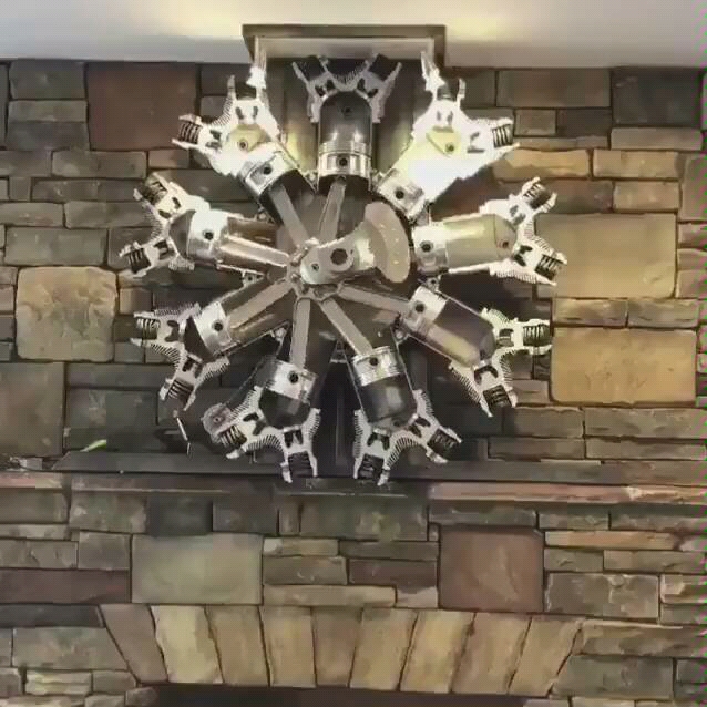 九缸星型发动机剖面