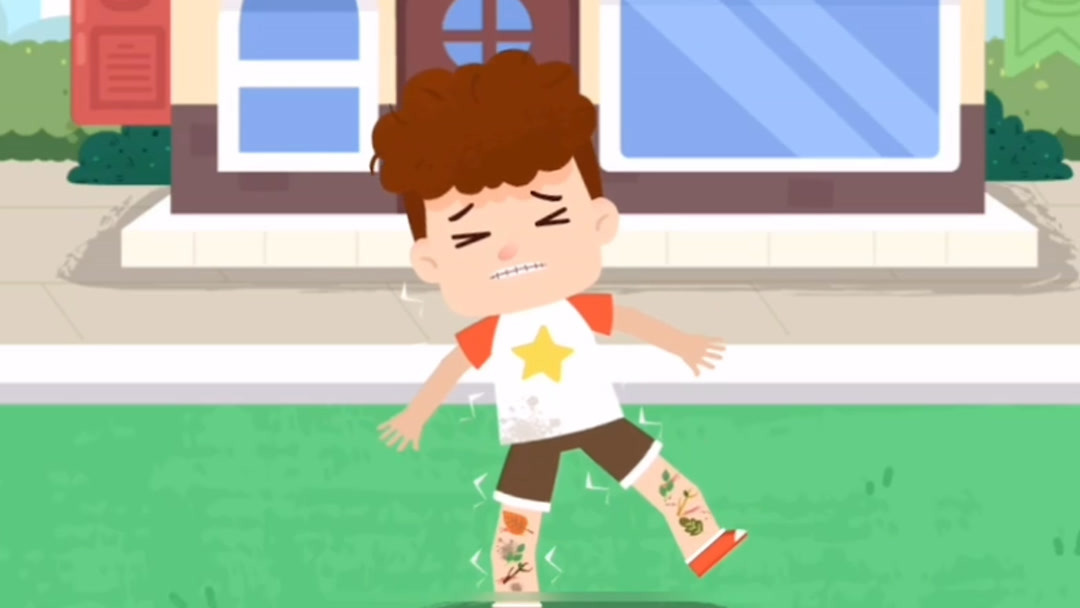 身体擦伤要用碘伏消毒 宝宝巴士救护手册游戏