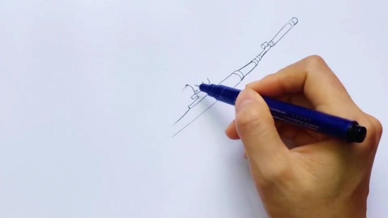 黄金98k狙击步枪怎样画简单又好看?