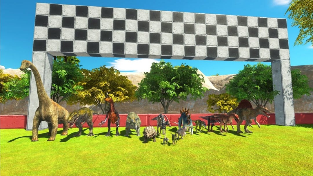 动物战争模拟器:测试所有恐龙的速度竞赛,谁会是第一名呢?