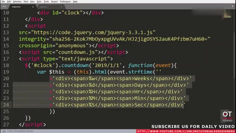 jquery countdown插件教程
