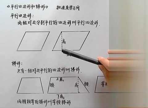 视频: 四年级上册数学《平行四边形和梯形》学习视频2