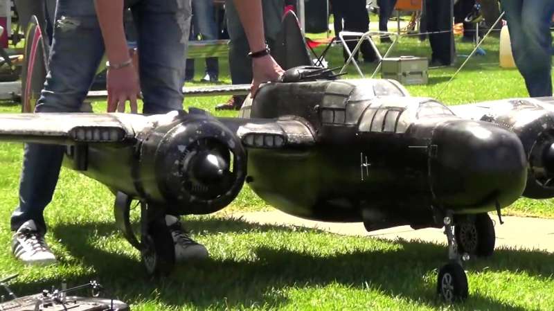 RC军用飞机模型,户外遥控展示,这机型真奇特