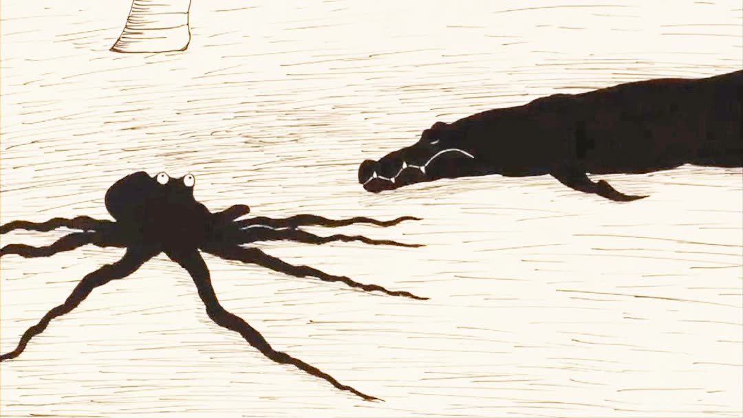 章鱼妹妹不会算数,鳄鱼疯狂追求它,是为了偷吃它的腿,隐喻短片