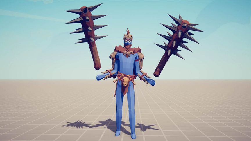 《全面战争模拟器》搞笑1v1对战:狼牙棒酋长VS所有兵种!