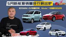5月份新能源销量排行榜:宏光MINI EV夺冠,Model Y销量依旧坚挺