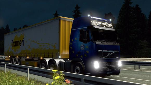 欧洲卡车模拟2:夜间高速狂飙140 横跨整个德国