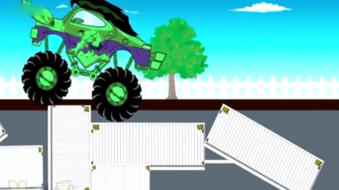 变形警车珀利 赛车总动员2 挖掘机 挖土机 汽车总动员动画视频8