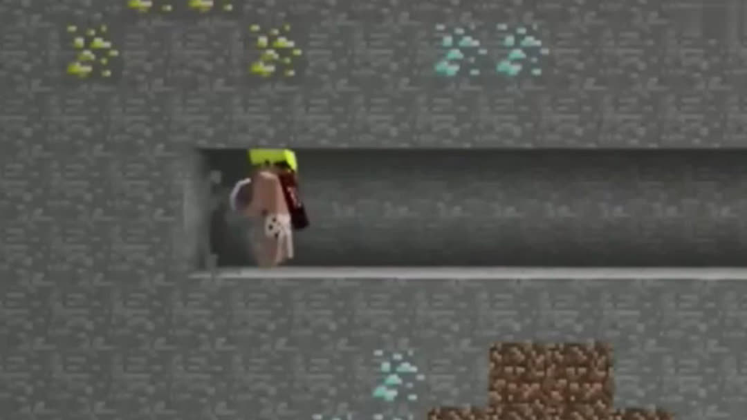 我的世界:牛人都是这样挖钻石,新玩家快来学习下!