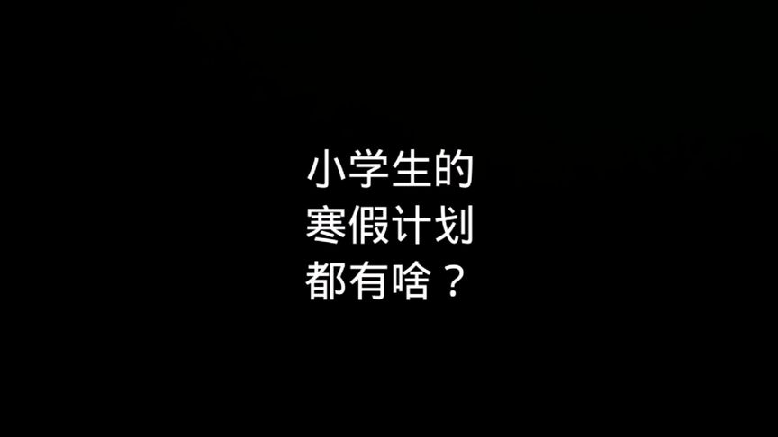 小学生寒假计划都有什么?愉快过寒假#小学生#寒假#学习计划