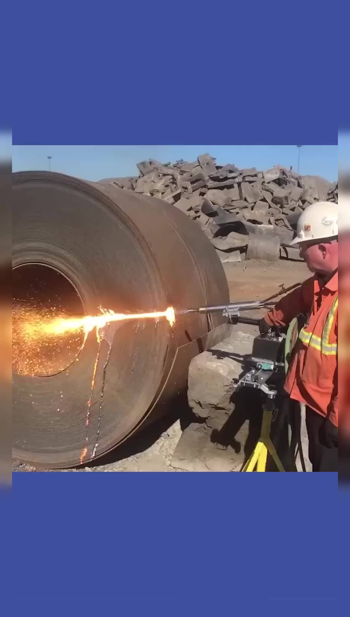 什么是氧乙炔切割,高温火焰直接洞穿钢卷,它是怎么做到的