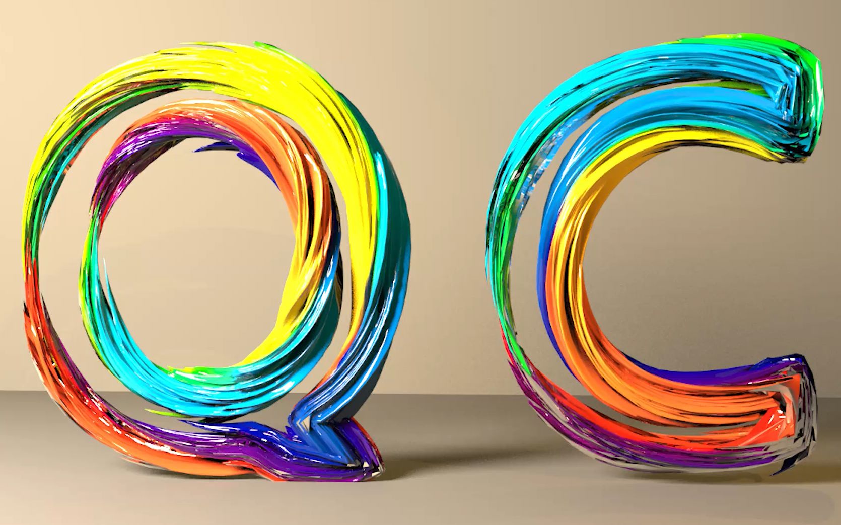 自学C4D十天做的自己的logo
