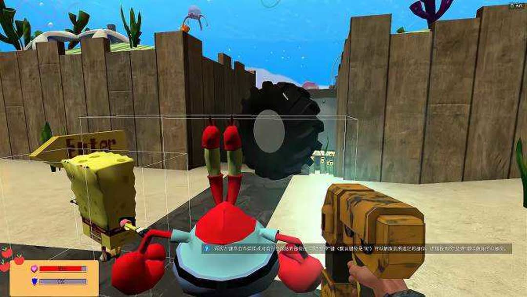 我的世界海绵宝宝:海绵宝宝轮胎堵住路口不让痞老板进来