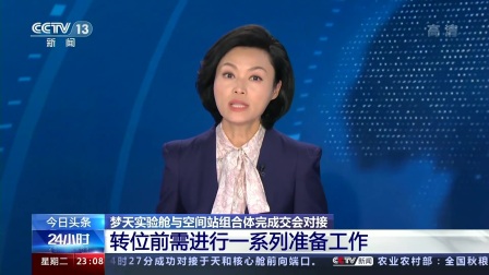 梦天实验舱与空间站组合体完成交会对接 转位前需进行一系列准备工作