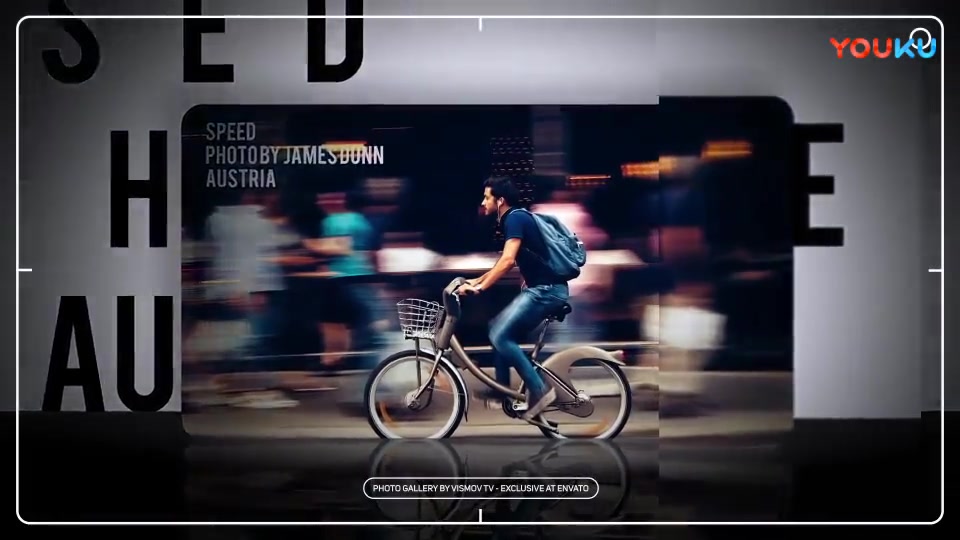 优雅圆角线框照片图集展示AE工程