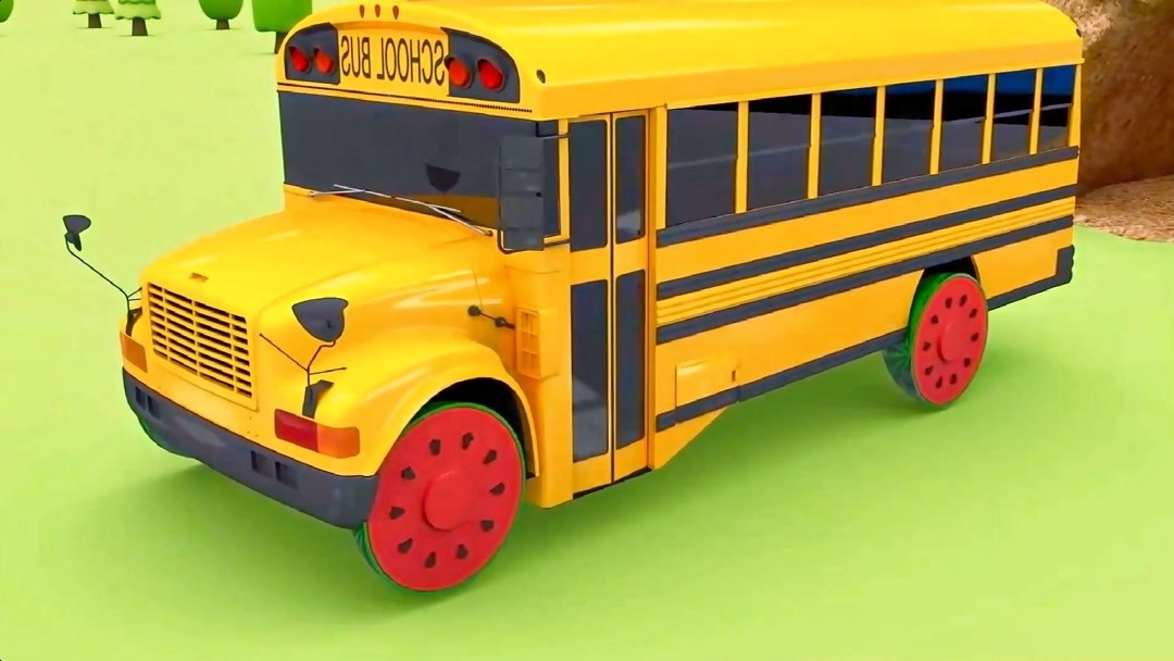 儿童工程车动画视频:公交车真有趣,一起来组装公交车