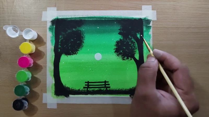 画画界艺术大触,画出童话中的森林,氛围感拉满