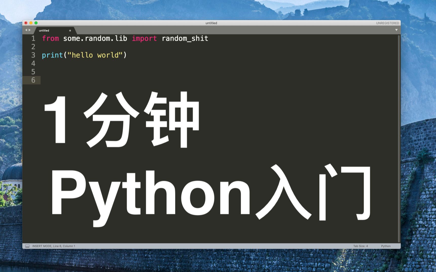 1分钟快速入门Python,零基础编写python小程序