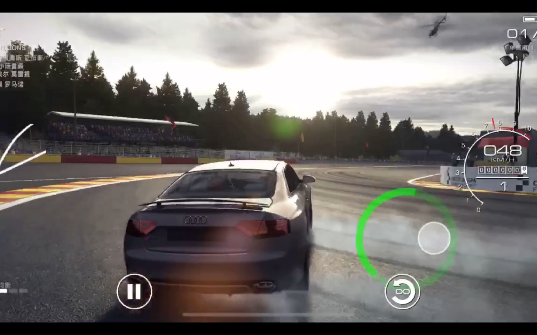 ios 《GRID Autosport》无辅助手动挡 奥迪RS5 跑斯帕赛道 强行漂移