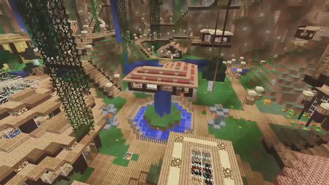 我的世界-水井附近的森林神殿!