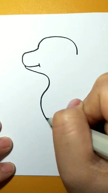 狗狗简笔画 包你一学就会的简笔画哦学不会来打我(V)