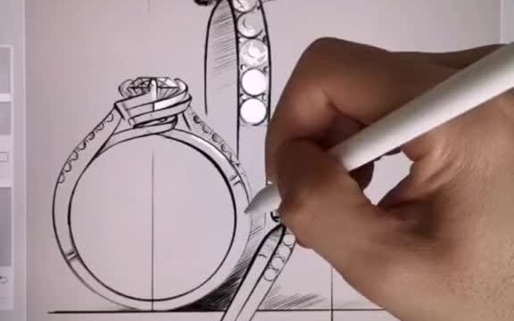 手绘.钻戒