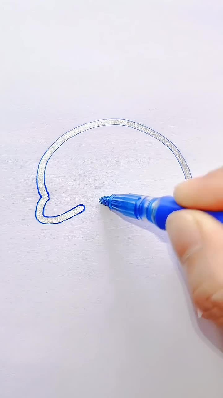 炒鸡简单的小海豚画法