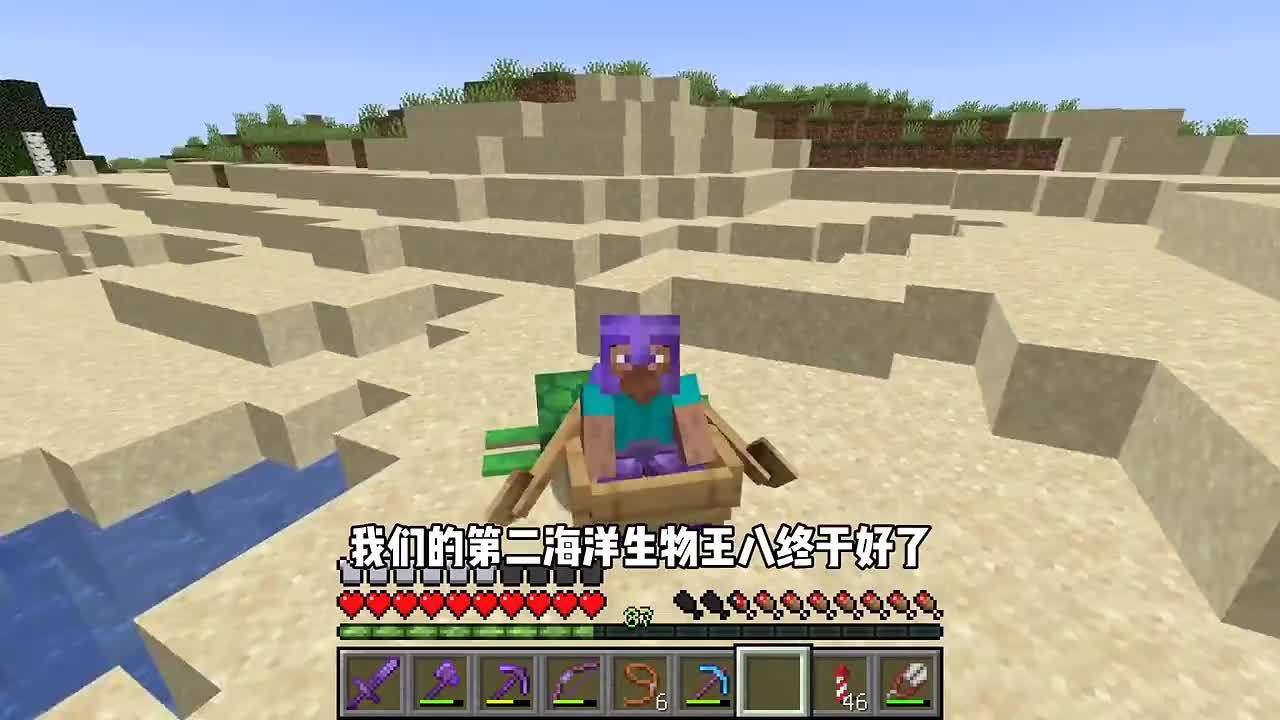 全生物收集(41)-成功收集一只海豚,第三个海洋生物就位#我的世界 #...