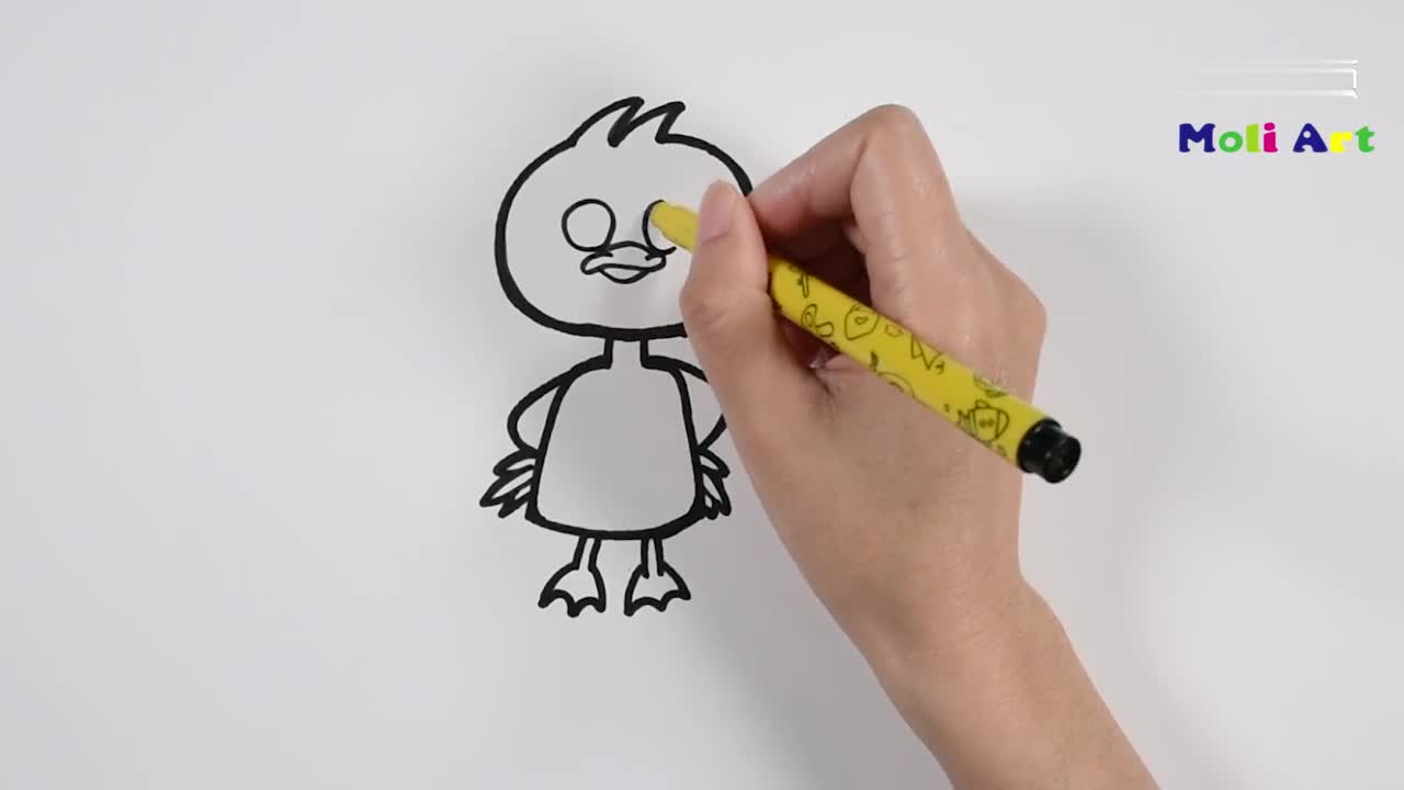 简笔画小鸭子笔画图片大全儿童画幼乐园画画作业简笔画学英语