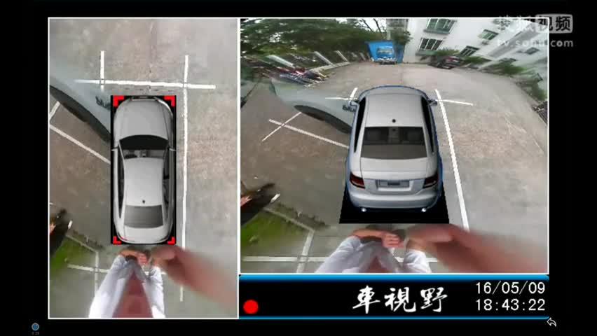 车视野360度全景行车记录仪-一键切换,随意查看任何视角