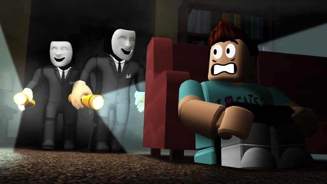 Roblox入室抢劫故事上集!变成小孩?在床底躲避坏人!