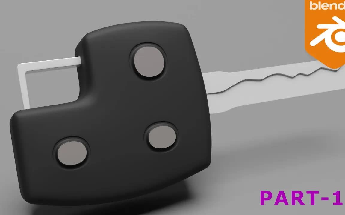 iBlender中文版插件 如何在 Blender 初学者教程中对汽车钥匙进行 3D ...