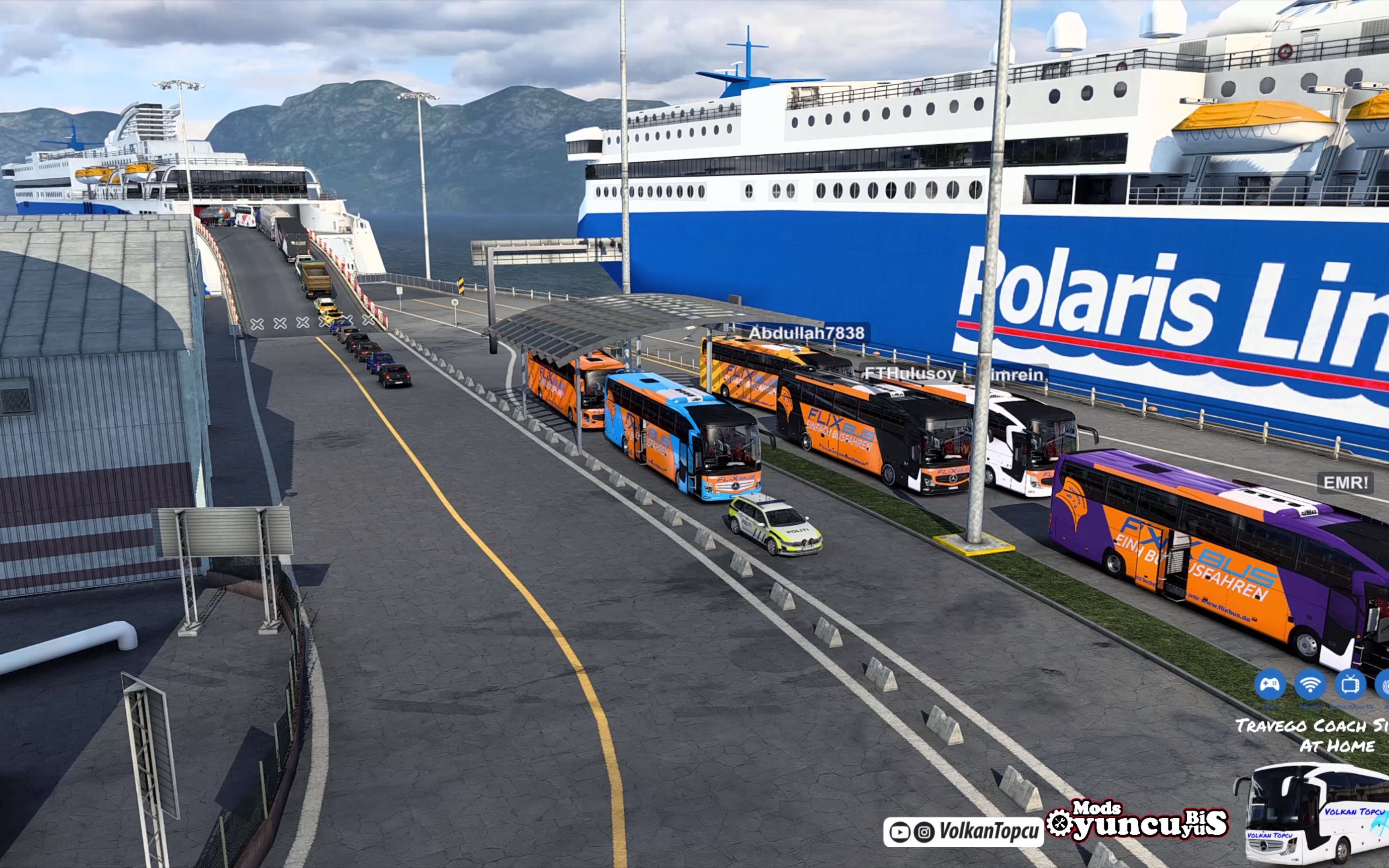 欧洲卡车模拟2 | 开着奔驰大巴车去矿山运送工人