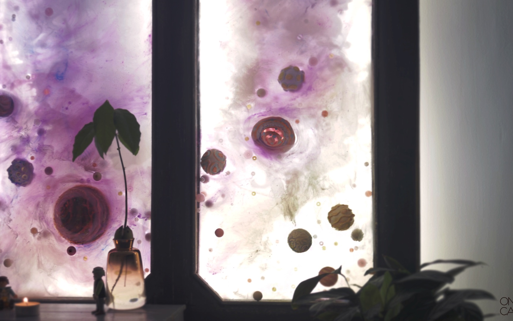 我的星空门——108斤滴胶+旧门框改造/AB胶/滴胶/手作/银河不远