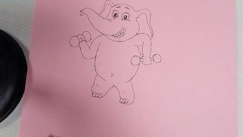 一起来学简笔画 运动的大象