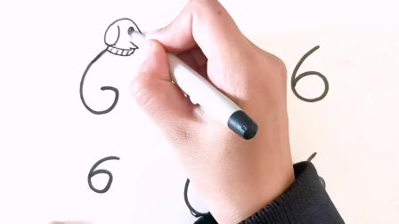 创意简笔画:数字6画小动物,你还能想到哪些呢?