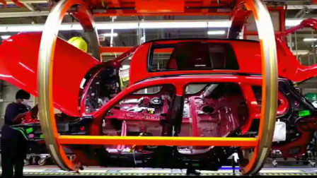 宝马X5汽车的制作过程,超级工厂,工人们井井有条!